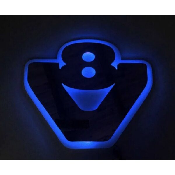 High Quality V8 Sign Cabin Light For SCANIA 24V Blue Neon