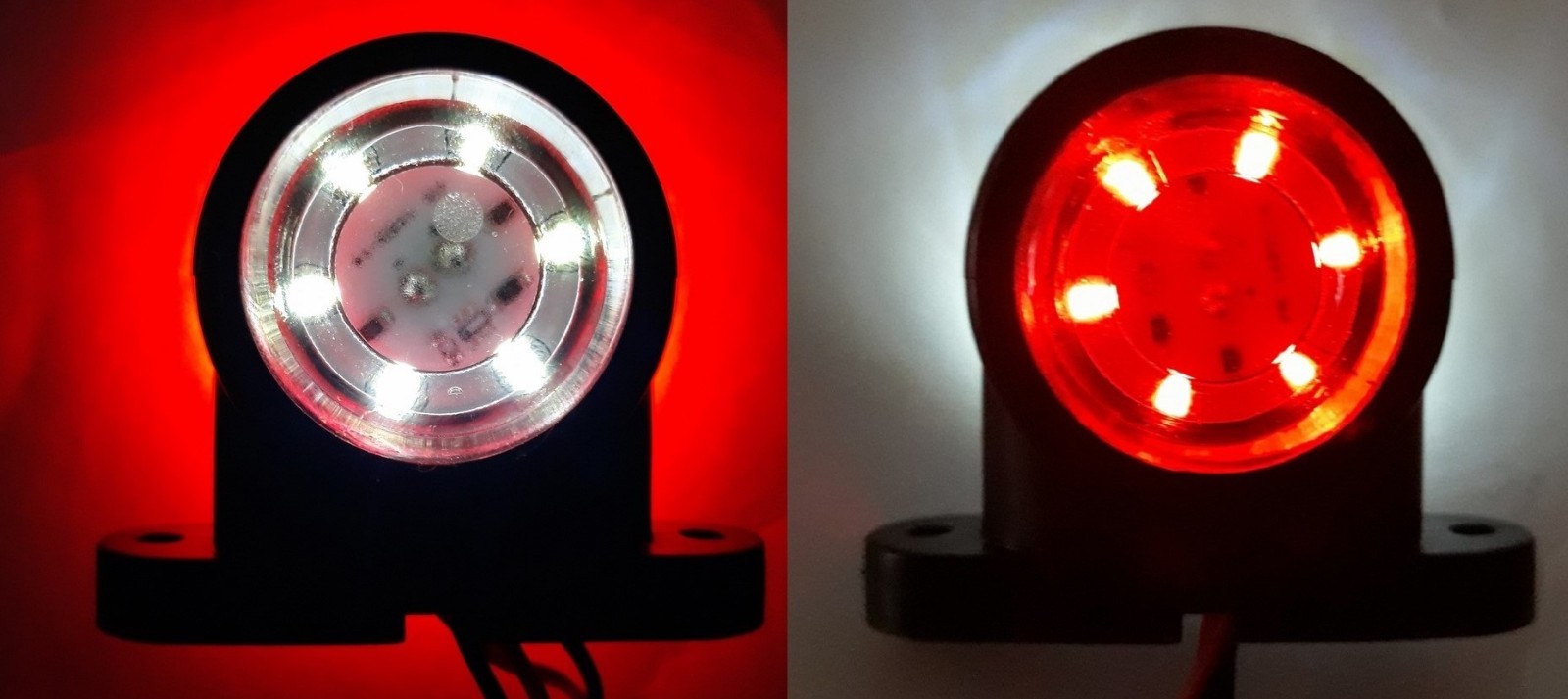 2 X 12V LED Side Perimeter Outline Marker Light Lamps Truck Lorry Van ...